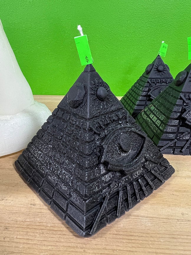 TMD Eye Of Providence Pyramid Figure Candle - Illuminati | A Working ...